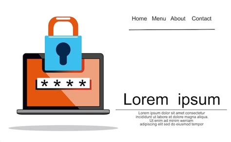Premium Vector Laptop With Password Notification And Lock Icon Vector