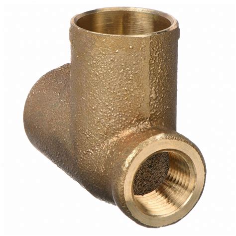 NIBCO Reducing Tee Bronze Cup X FNPT X Cup 1 In X 1 In Copper Tube Size 1 8 In Pipe Size