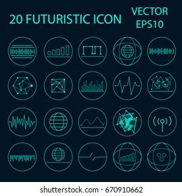 Icons Future Icon Set Design Vector Stock Vector Royalty Free 670910662