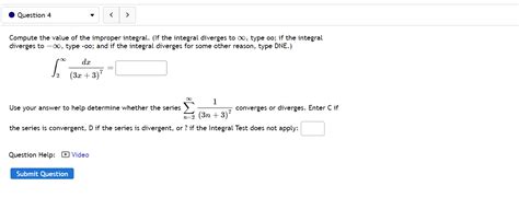 solved compute the value of the improper integral if the