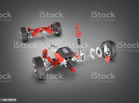 바퀴와 엔진 하 부 자세히 블랙 그라데이션에 고립 된 자동차의 3d 배경 0명에 대한 스톡 사진 및 기타 이미지 0명 개념 개발 Istock