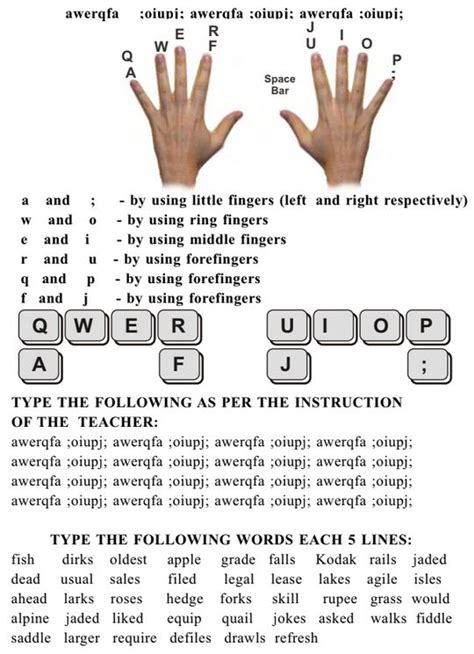 Computer Basic Skills Typing Lessons Exercises Bestlearntyping 3