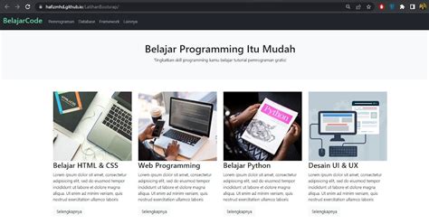 Pemrograman Web Latihan Bootstrap