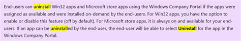 Uninstall From Company Portal Does Not Work On Powershell Scripts