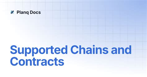 Supported Chains And Contracts Planq Docs