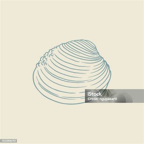 파란색 조개 손으로 그린 흰색 배경에 고립 된 파란색 조개의 스케치 0명에 대한 스톡 벡터 아트 및 기타 이미지 0명 낙서