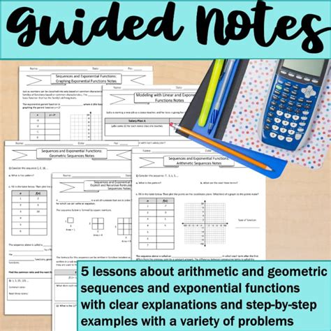 Exponential Functions And Sequences Guided Notes And Practice