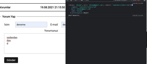 Javascript The Data I Send To The Post Method In The Net Core