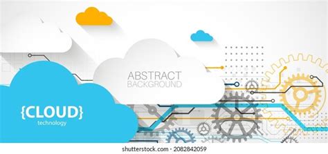 Cloud Computing Concept Abstract Technology Background Stock Vector Royalty Free 2082842059