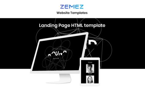 Round Web Development Creative HTML Landing Page Template
