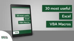 Useful Vba Codes For Excel Example Macros Free Ebook