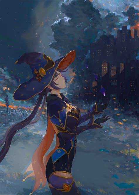 Mona And Mona Genshin Impact Drawn By Moeviu S Danbooru