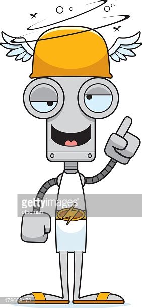 Cartoon Drunk Hermes Robot Stock Vector Royalty Free Freeimages