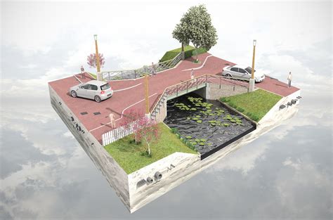 A Very Realistic Rendering Of A Small Bridge Made Using Microstation By Louis Van Amerongen