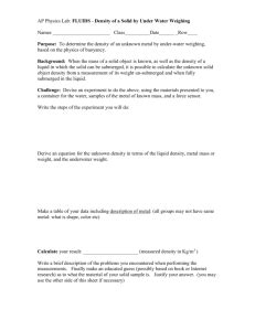 DENSITY LAB REPORT FORMAT AND CONTENT GUIDELINES