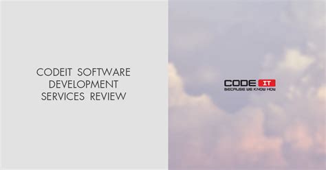 Codeit Software Development Services Review 2025
