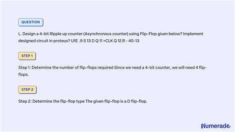Solved L Design A 4 Bit Ripple Up Counter Asynchronous Counter Using Flip Flop Given Below