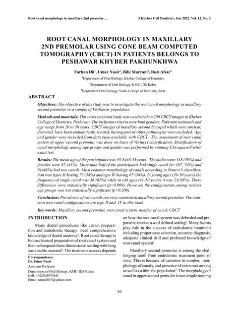 Pdf Root Canal Morphology In Maxillary 2nd Premolar Using Cone Beam Computed Tomography Cbct