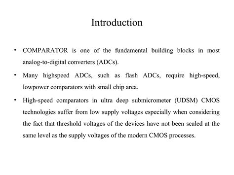 Analysis And Design Of A Low Voltage And Low Power Double Tail Comparator Ppt