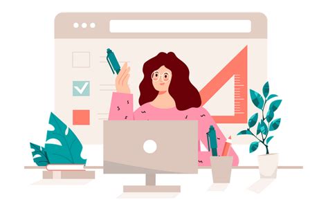 Best Female Web Developer Illustration Download In Png And Vector Format