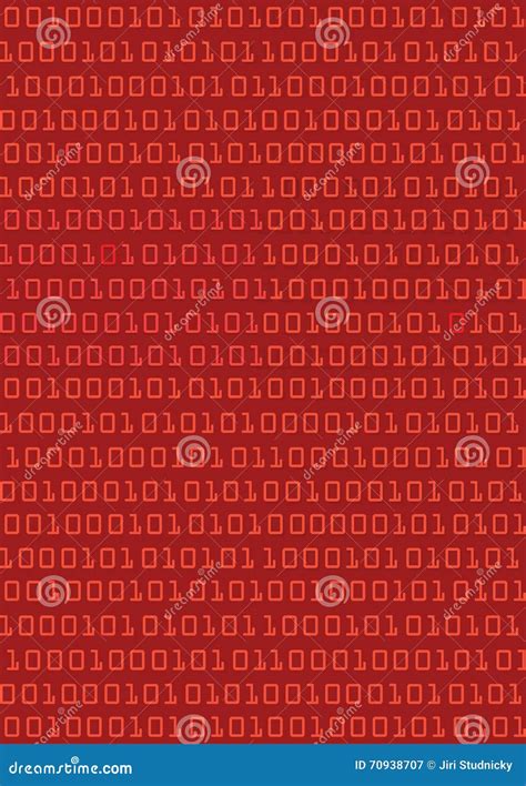 Binary Code Red Background Stock Vector Illustration Of Code Piracy 70938707