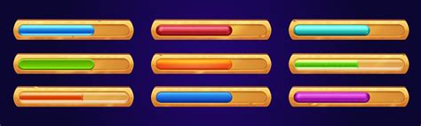Game Progress Bars Cartoon Vector Ui Elements Set 16263243 Vector Art At Vecteezy