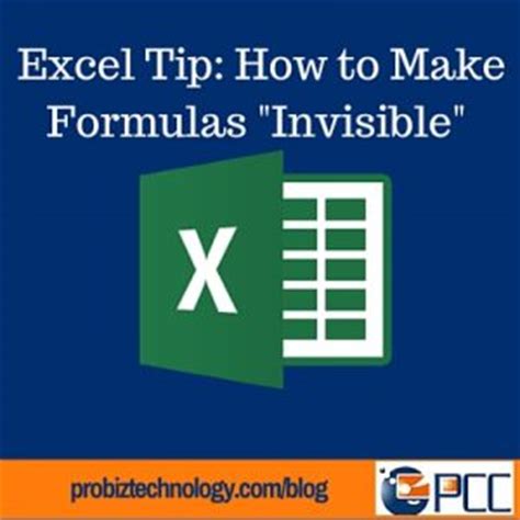 Excel Tip How To Make Formulas Invisible Microsoft Office Tutorials Seo Tips