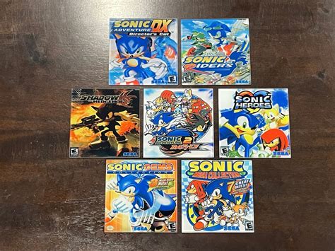 Sonic Gamecube Glass Coasters Sonic Adventure Dx Sonic Riders Shadow The Hedgehog Sonic