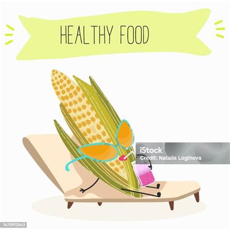 옥수수 개암 나무 열매 마스코트 옥수수 옥수수 속대 고구마 참마 재미있는 캐릭터 재미 있고 건강한 음식 비타민 귀여운 얼굴 음식 재료 채식주의 벡터 만화 산화 방지제 감정에