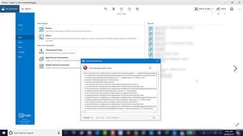 Error Detecting Project Version Academy Feedback Uipath Community Forum