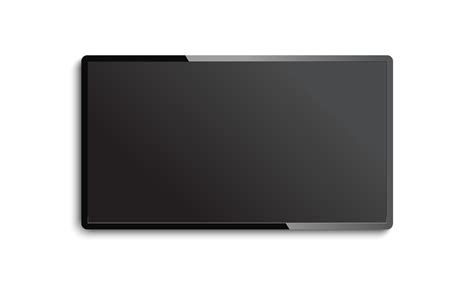 Realistic Lcd Led Tv Glossy Frame Black Screen Vector Illustration 20230862 Vector Art At Vecteezy