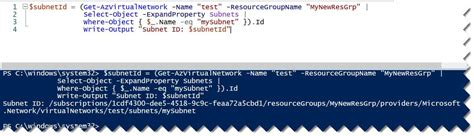 How To Get Subnet Id In Azure Powershell Azure Lessons