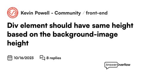 Div Element Should Have Same Height Based On The Background Image