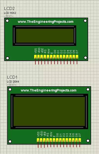 New LCD Library For Proteus The Engineering Projects Engineering Projects Pic