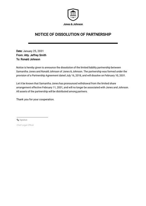 Letter Of Dissolution Sole Proprietorship Template Printable Word