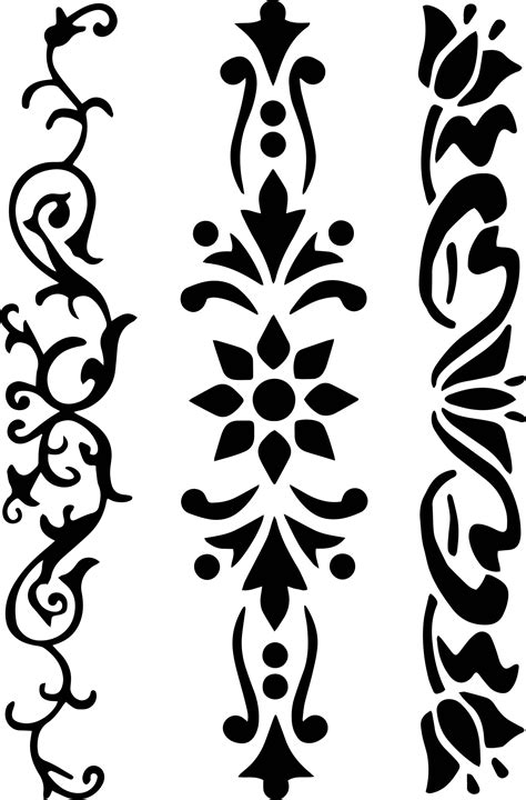 Elegant Border Trio Stencil M Stencils Transform Your Space With