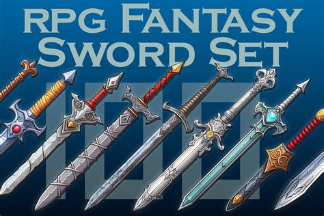 2d rpg fantasy sword set 100 swords 2d icons unity asset store