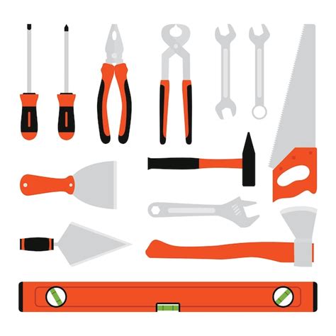 수리 및 건설 도구 의 일러스트 프리미엄 벡터