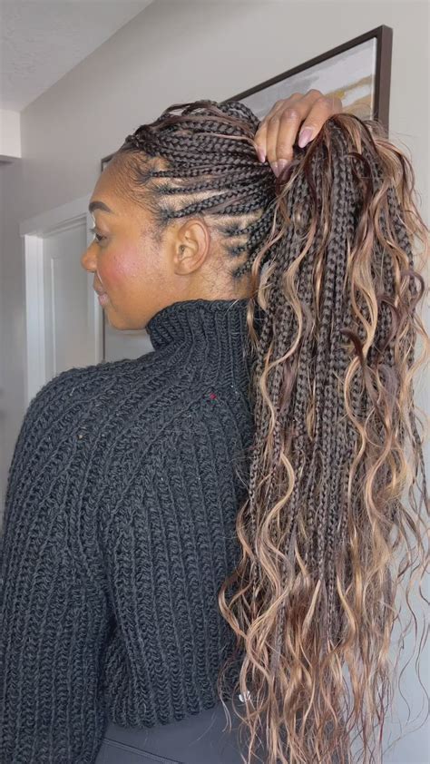 Boho Box Braids In 2025 Single Braids Braids Hair Styles