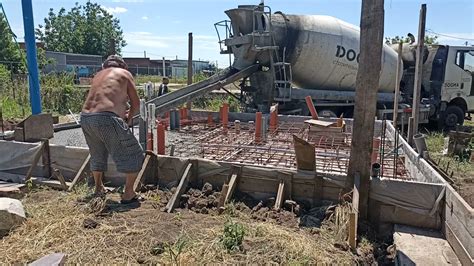 Процесс заливки бетонной плиты над подвалом (без монтажа видео) - YouTube