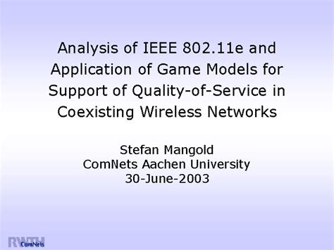 Analysis Of Ieee 802 11 E And Application