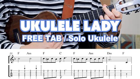 【無料楽譜】ハワイアンソング Ukulele Lady ソロウクレレアレンジ【8万人突破企画】 Youtube