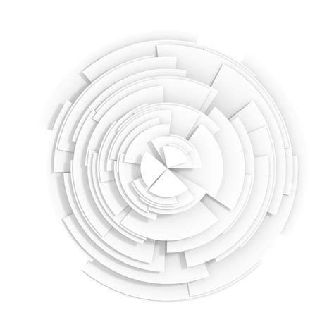 Premium Photo Abstract White Pie Chart 3d Rendered Image Flat Design Isolated On White Background