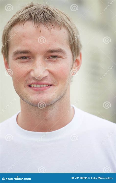 Handsome Young Russian Male Smiling Stock Image - Image of model ...