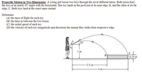 Solved Projectile Motion In Two Dimensions A Babe Girl Chegg Com