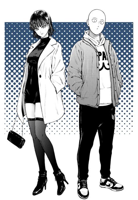 Fubuki And Saitama One Punch Man Drawn By Kiyosumihurricane Danbooru