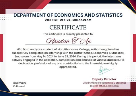 Dataanalytics Internship Economicsandstatistics Professionalgrowth