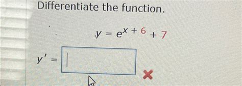 Solved Differentiate The Functionyex67y