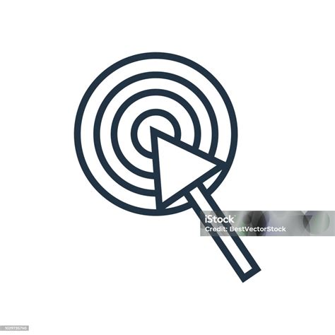 Dart Board Icon Vector Isolated On White Background Dart Board Sign