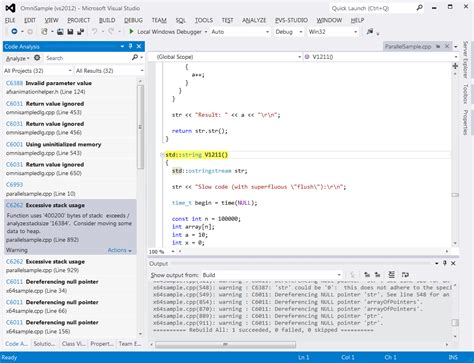 Comparing Static Analysis In Visual Studio 2012 Visual C 2012 And